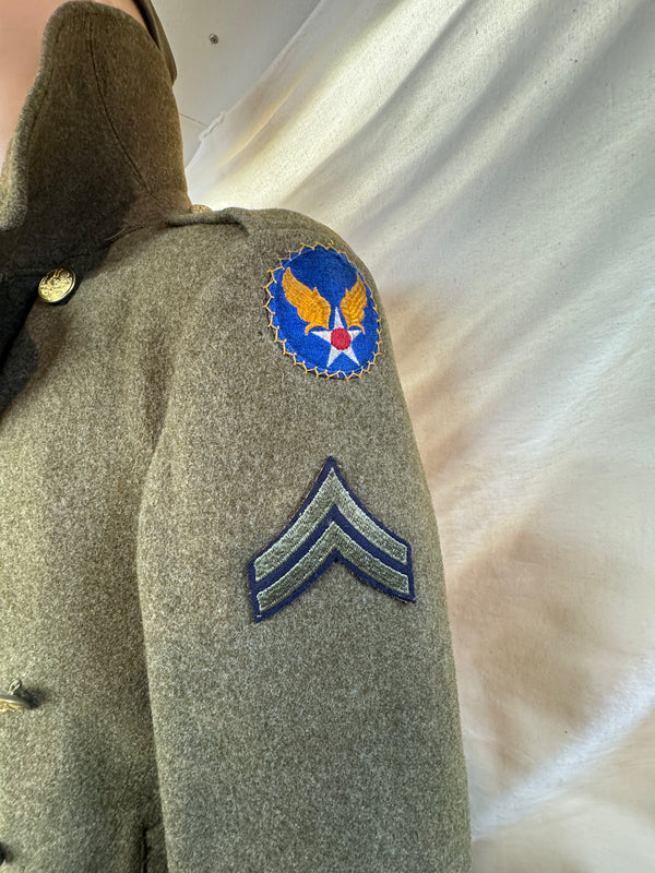 WWII USAAF Soldiers Matching Uniform-NAMED/DATED Trench Coat Jacket,Tr ...