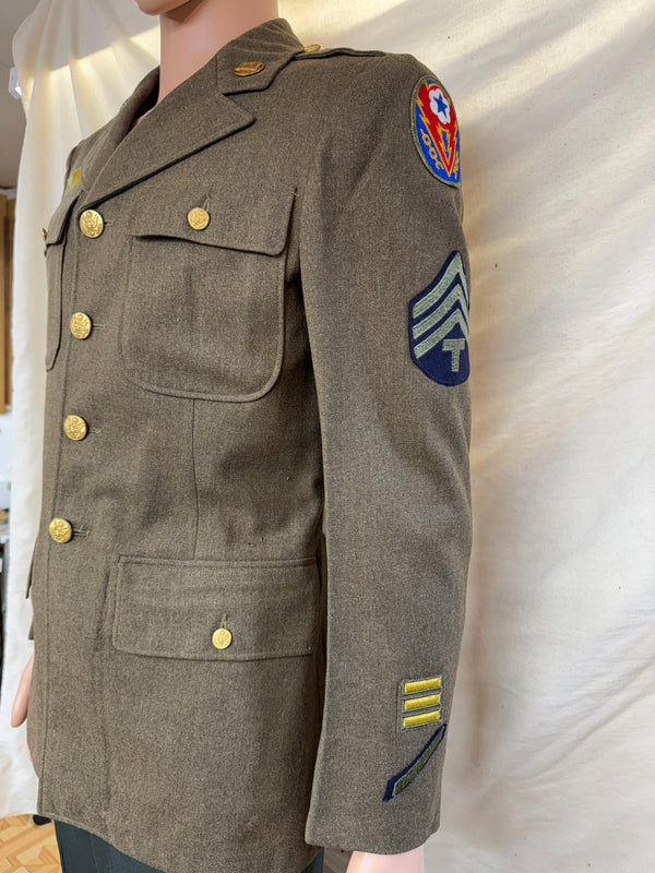 Original WWII US Army Wool Uniform Jacket Size 37Reg. 1943 Dated ...