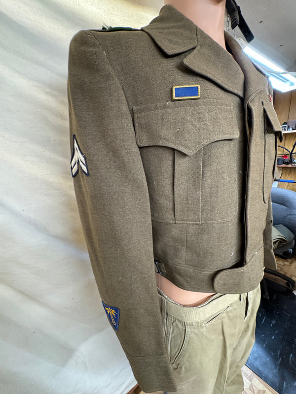 WWII US ARMY IKE EISENHOWER OFFICERS JACKET 38 REGULAR - LockNWalkHarness