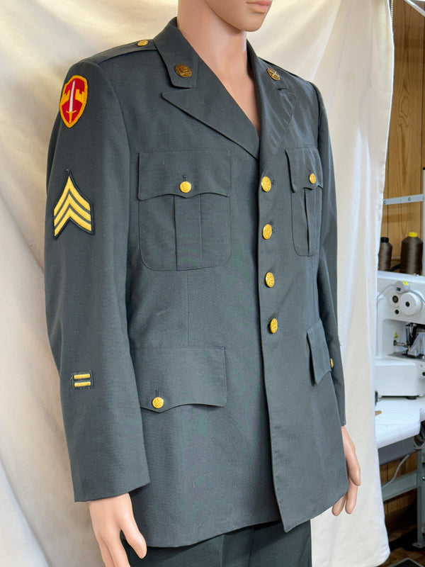 Original US Army Green Service Uniform Vietnam Era 40R Jacket ...