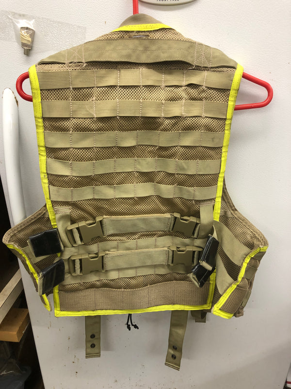 Vis-Tac Military Style Zipper LBV Load Bearing Vest w/ MOLLE Pouches B ...