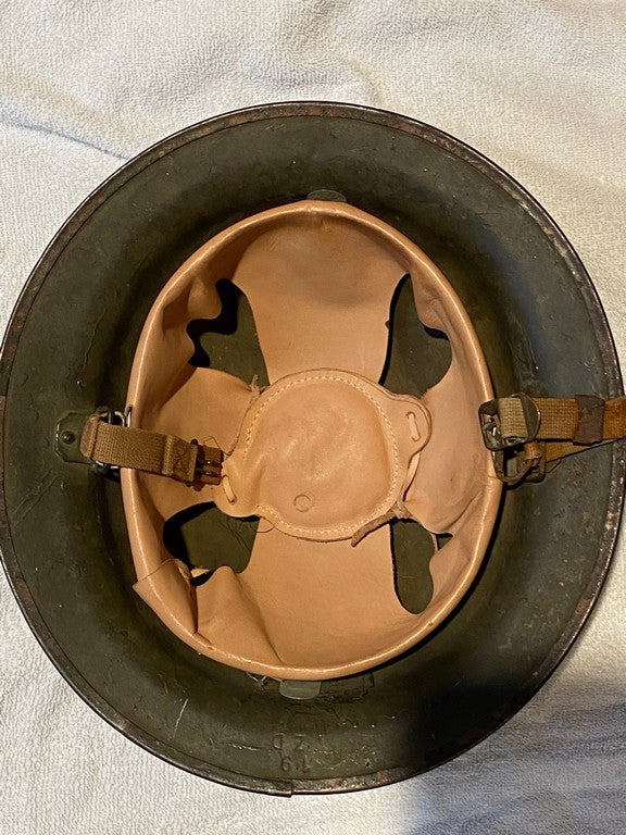 WWII US Kelly helmet with liner and chinstrap reproduction liner ...