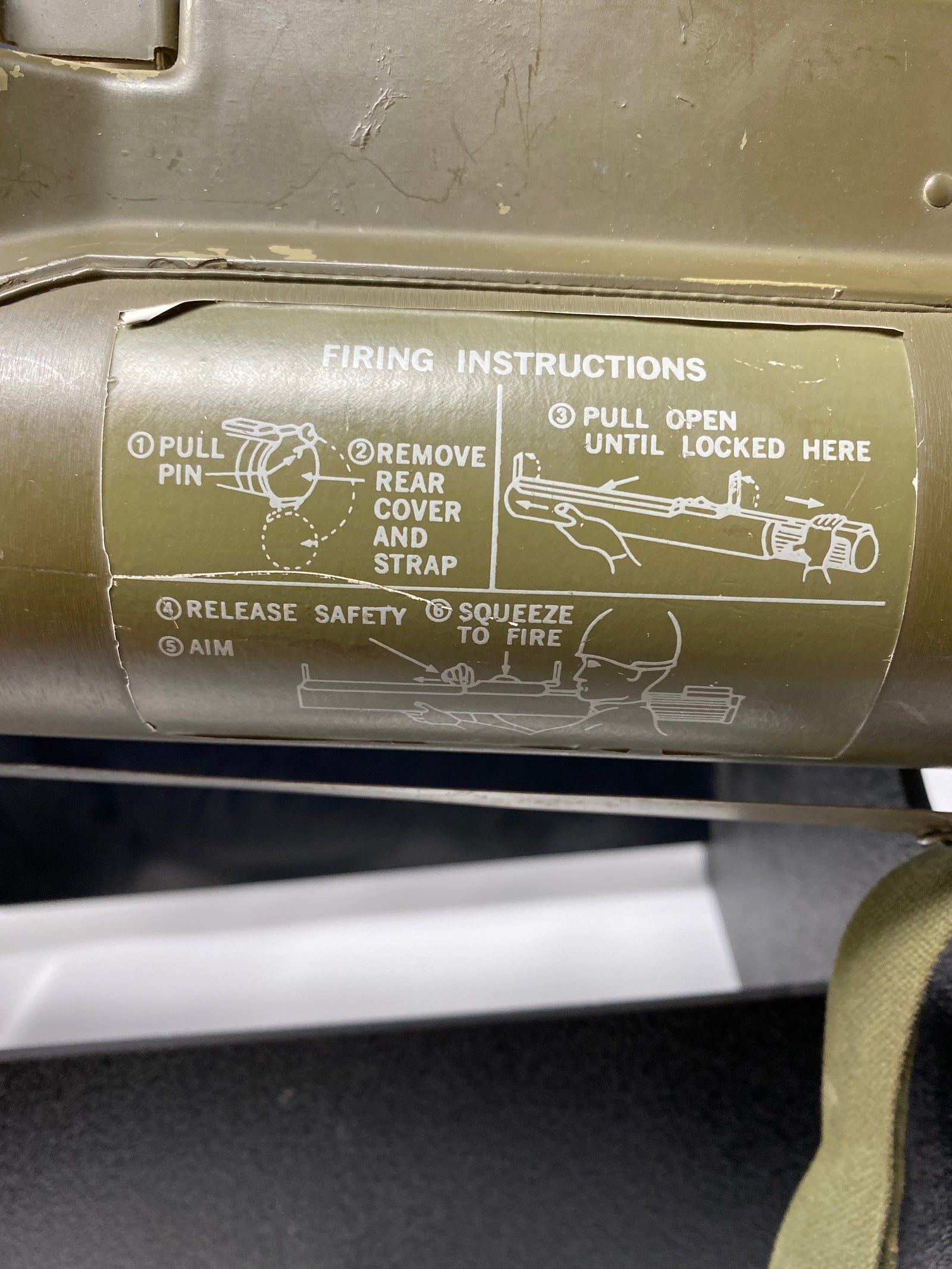 Original U.S. M72 A3 LAW Light Anti-Tank Weapon Rocket Propelled Grena - LockNWalkHarness