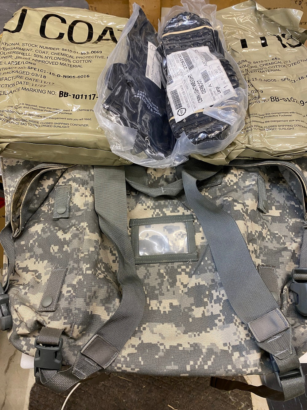 US Military JSLIST Nuclear, Biological, Chemical (MOPP) Suit, Coat/Tro ...