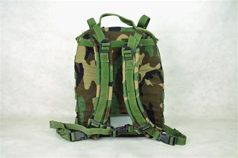 US Military Patrol Pack MOLLE II Woodland Camo Backpack With Pad & Sti ...