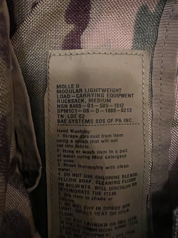 COMPLETE ARMY OCP MOLLE MEDIUM RUCKSACK W/ SHOULDER STRAPS FRAME & WAI ...