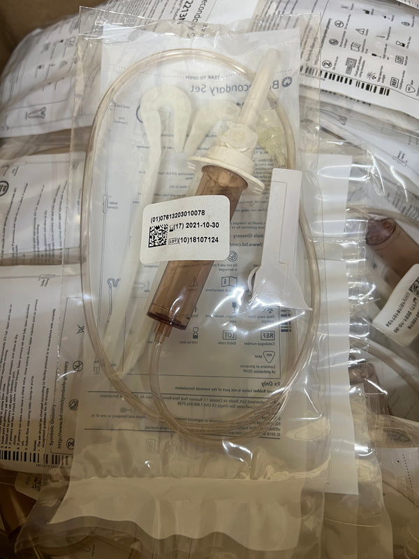 BD secondary set 20 drop Luer connector Hanger vented/non vented ...